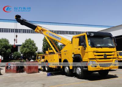 China HOWO 8x4 371HP 420HP 360 Degree Rotation 50 Ton Road Wrecker Towing Truck for sale