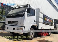 China Dongfeng 4x2 LHD Diesel Vacuum Road Sweeper Truck 8cbm Garbage Tank 4cbm Water Tank for sale