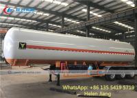 China 50000L 25T Q345R LPG Gas Tank Semi Trailer 3 Axle Propane Road Transport Tanker for sale