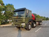 China Sinotruk Howo 8x4 371HP Truck Mounted 25T SANY Palfinger Knuckle Boom Crane for sale
