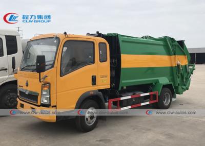 China Sinotruk Howo 4x2 RHD 8 CBM Rear Loader Compression Garbage Truck 140 HP for sale