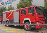 China Sinotruk HOWO 4x2 6 Wheels 280HP RHD 10000L Fire Rescue Foam Water Tank Truck for sale