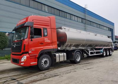 China 3 Axle 36000L Stainless Steel Oil Tank Trailer BPW Axles 45CBM Fuel Transport for sale