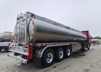 China 3 Axle 36000L Stainless Steel Oil Tank Trailer BPW Axles 45CBM Fuel Transport for sale