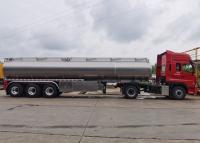 China 3 Axle 36000L Stainless Steel Oil Tank Trailer BPW Axles 45CBM Fuel Transport for sale