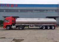 China 3 Axle 36000L Stainless Steel Oil Tank Trailer BPW Axles 45CBM Fuel Transport for sale