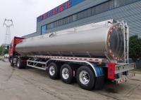 China 3 Axle 36000L Stainless Steel Oil Tank Trailer BPW Axles 45CBM Fuel Transport for sale