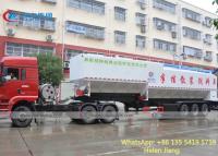 China SGS Tri Axle 56m3 Hydraulic Auger Grain Truck Trailer Bulk Feed Transport for sale