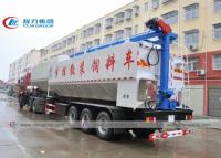 China SGS Tri Axle 56m3 Hydraulic Auger Grain Truck Trailer Bulk Feed Transport for sale