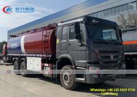China Sinotruk Howo 6x4 371HP 20m3 Fuel Tank Truck 5 Compartments Carbon Steel for sale