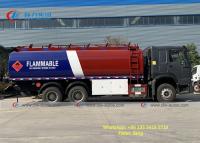 China Sinotruk Howo 6x4 371HP 20m3 Fuel Tank Truck 5 Compartments Carbon Steel for sale
