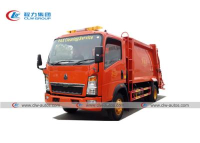 China Sinotruk Howo 140hp 8m3 Garbage Compactor Truck 6 Wheels Waste Collection for sale