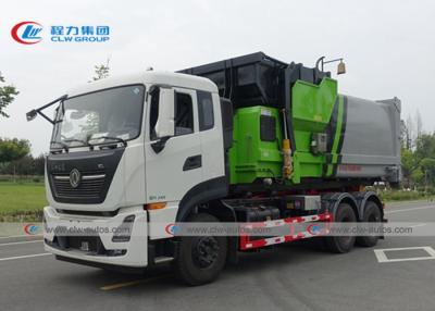 China Dongfeng Tianlong 6x4 16m3 Hook Lift Waste Removal Garbage Truck 336HP for sale
