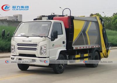 China JMC 4x2 115hp 5m3 6m3 Rear Loader Garbage Compactor Truck for Municipal Waste for sale
