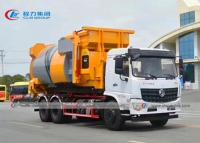 China Dongfeng Tianlong 6x4 18m3 Hook Lift Garbage Truck 20 Ton Capacity Euro 5 for sale