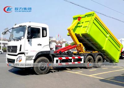 China Euro 3 Dongfeng 10 Wheeler 20 Ton Roll Off Garbage Truck Hook Arm Lift for sale
