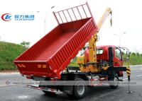 China Sinotruk Wangpai 4x2 4T 5T Tipper Dumper Truck with XCMG 6300kg Straight Arm Crane for sale