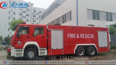 China Sinotruk Howo 6x4 371HP LHD RHD Fire Rescue Truck 10000L Water Foam Tank for sale