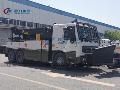 China Sinotruk HOWO 6x6 20 Ton Wrecker Tow Truck with Front Shovel Rescue Equipment for sale