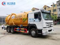 China Sinotruk HOWO 6x4 15-20cbm Vacuum Sewage Suction Truck 210hp Diesel for sale