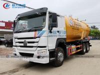 China Sinotruk HOWO 6x4 15-20cbm Vacuum Sewage Suction Truck 210hp Diesel for sale