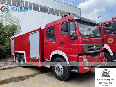 China SINOTRUK HOMAN 6x4 Fire Fighting Truck 8000L Water 2000L Foam Tank Emergency Pumper for sale