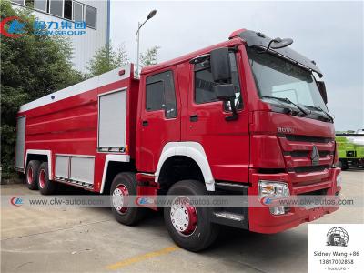 China Sinotruk Howo 8x4 371HP 20000L Fire Rescue Truck Water Foam Tank Fire Engine for sale