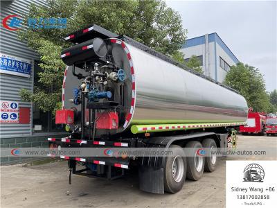 China CCC 3 Axle 50000L Stainless Steel Asphalt Tanker Semi Trailer with 250°C Heating System for sale