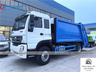 China Sinotruk Homan 4x2 10000L RHD Garbage Compactor Truck 266HP Euro II for sale