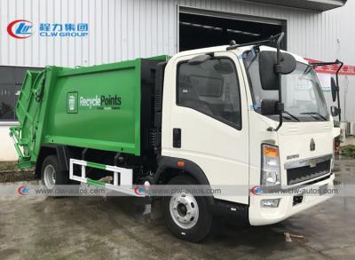 China Sinotruck HOWO 4x2 140HP 6CBM Garbage Compactor Truck Waste Collection Vehicle for sale