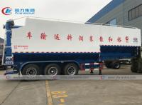 China SGS 3 Axle 60m3 Bulk Feed Tanker Semi Trailer Electric Hydraulic Auger 56m3 for sale