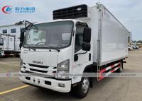 China ISUZU 4x2 6 Wheeler 10 Ton Refrigerator Van Truck with Thermo King 120HP for sale