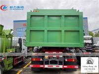 China SINOTRUK HOWO 8x4 LHD Hydraulic Hooklift Garbage Truck 18m3 Container 5t Crane for sale