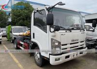 China ISUZU 4x2 3 Ton Roll Off Hook Lift Garbage Truck 3360mm Wheel Base 100hp for sale