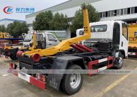China ISUZU 4x2 3 Ton Roll Off Hook Lift Garbage Truck 3360mm Wheel Base 100hp for sale