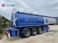 China 3 Axles 40000 Liter Q235 Carbon Steel Crude Oil Tank Semi Trailer with ABS and Air Suspension for sale