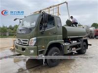 China Foton 4x4 113HP 5500L Water Bowser Truck Left Hand Drive Diesel Water Tanker for sale