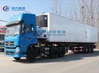 China Dongfeng 6x4 Tractor 412HP with 40-50T Refrigerator Semi Trailer 15000x2330x2410mm for sale