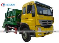China Sinotruk Homan 4x2 10CBM Skip Loader Swing Arm Garbage Truck 220HP Yuchai Engine for sale