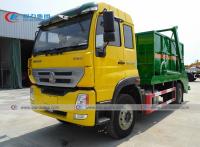 China Sinotruk Homan 4x2 10CBM Skip Loader Swing Arm Garbage Truck 220HP Yuchai Engine for sale