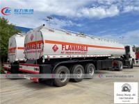 China 3 Axle 46000L Carbon Steel Fuel Tanker Semi Trailer 35T 40T Diesel Transport for sale