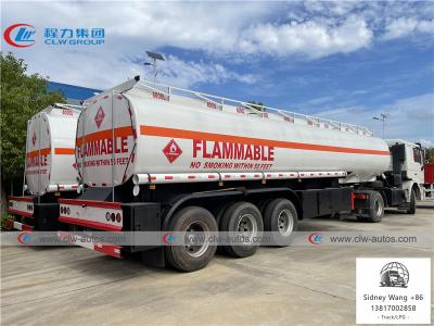 China 3 Axle 46000L Carbon Steel Fuel Tanker Semi Trailer 35T 40T Diesel Transport for sale