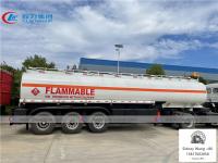 China 3 Axle 46000L Carbon Steel Fuel Tanker Semi Trailer 35T 40T Diesel Transport for sale