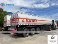 China 3 Axle 46000L Carbon Steel Fuel Tanker Semi Trailer 35T 40T Diesel Transport for sale