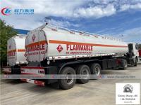 China 3 Axle 46000L Carbon Steel Fuel Tanker Semi Trailer 35T 40T Diesel Transport for sale