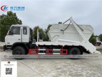 China Dongfeng 4x2 4cbm Swing Arm Garbage Truck Skip Loader 170hp Euro 2 for sale