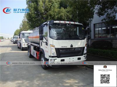 China SINOTRUK HOWO 4x2 8000 Liters Gasoline Tank Truck with Dispenser 120HP for sale