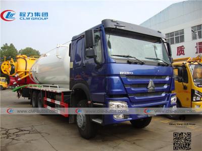 China SINOTRUK HOWO 6x4 371HP 15000L Vacuum Sewer Truck Sewage Suction Tanker for sale