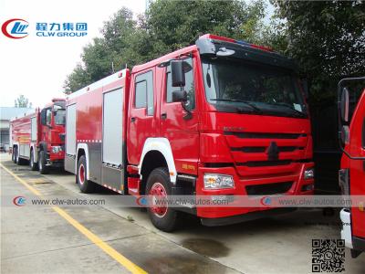 China Sinotruk Howo 4x2 5cbm 5000L Water Tank Fire Fighting Truck with CB10/60 Pump for sale