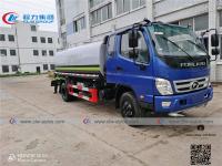 China Foton Forland 5cbm Carbon Steel Fuel Tank Truck 5000L Diesel Oil Tanker for sale